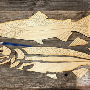 DIY Painting Kit, DIY Craft, Rainbow Trout Painting Kit, Paint at Home ...