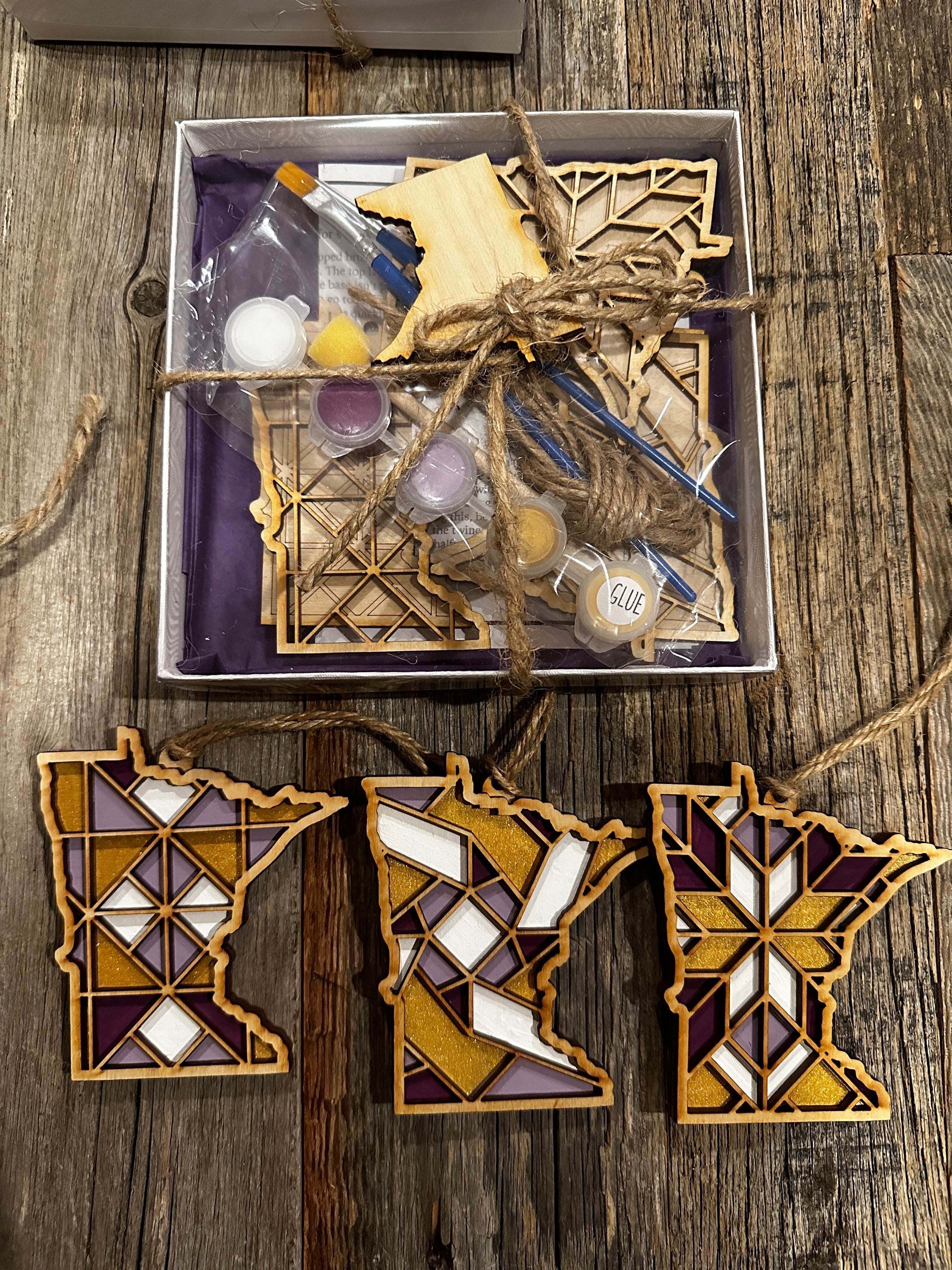Barn Quilt Pattern Minnesota Ornaments, DIY Minnesota Craft, Paint Your ...