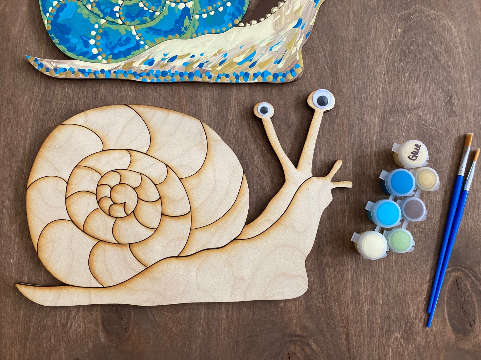 DIY Kit Craft Kit for Kids Snail Painting Kit Paint at Home - Etsy