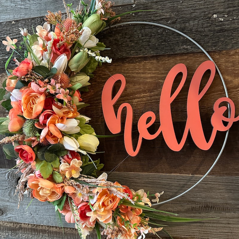 Hello Wreath - Etsy