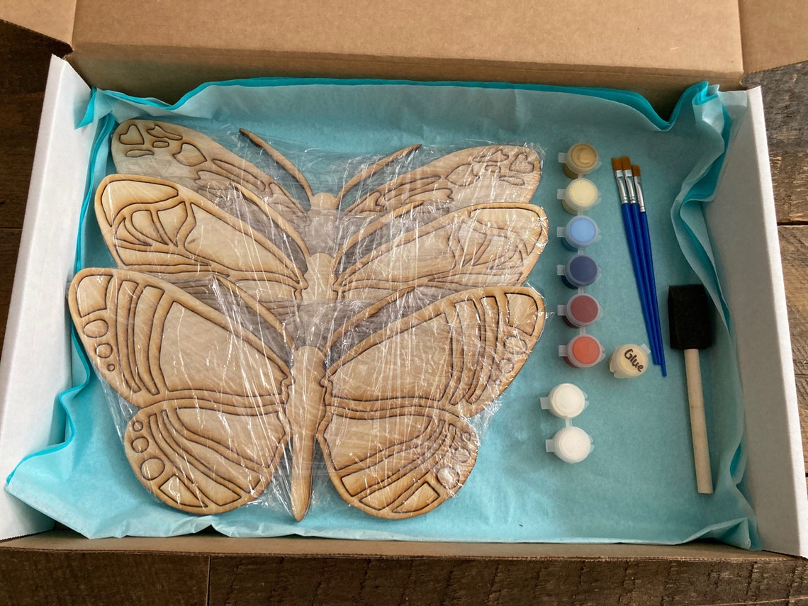 DIY Butterfly Painting Craft Kit for Kids Paint Your Own - Etsy