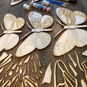 DIY Butterfly Painting Craft Kit for Kids, Paint Your Own Butterfly Kit ...