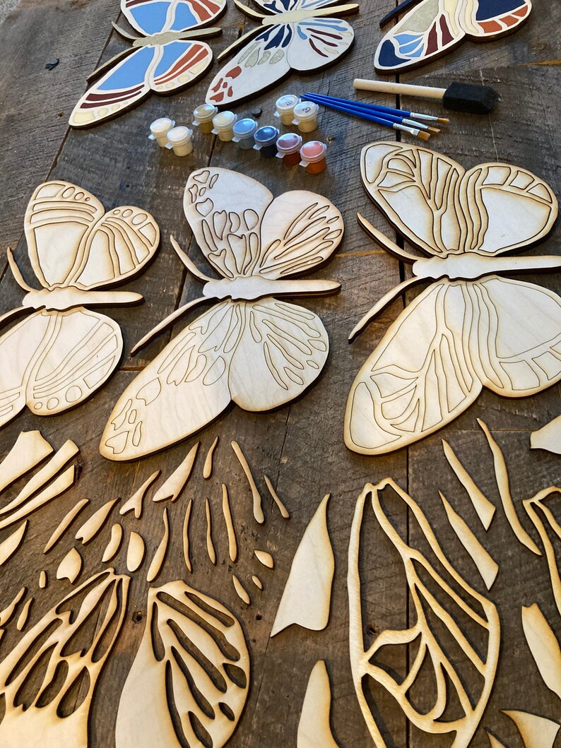 DIY Butterfly Painting Craft Kit for Kids Paint Your Own - Etsy