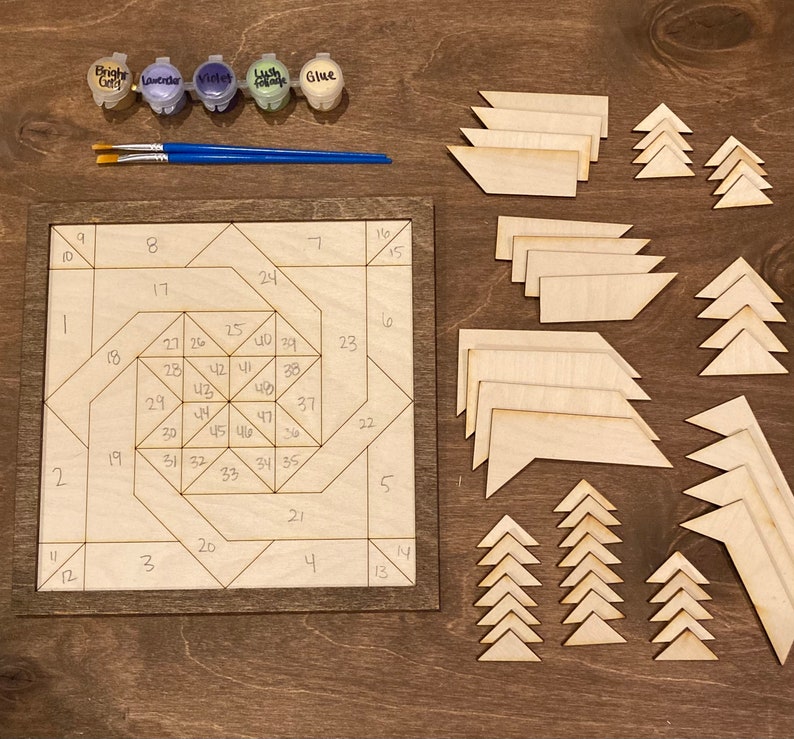 DIY Barn Quilt Painting Kit, DIY Mosaic Craft, Barn Quilt Kit, Paint at ...