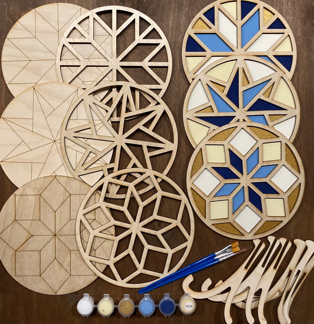 DIY Barn Quilt Pattern Decor Painting Kit, DIY Craft Kit, Barn Quilt ...