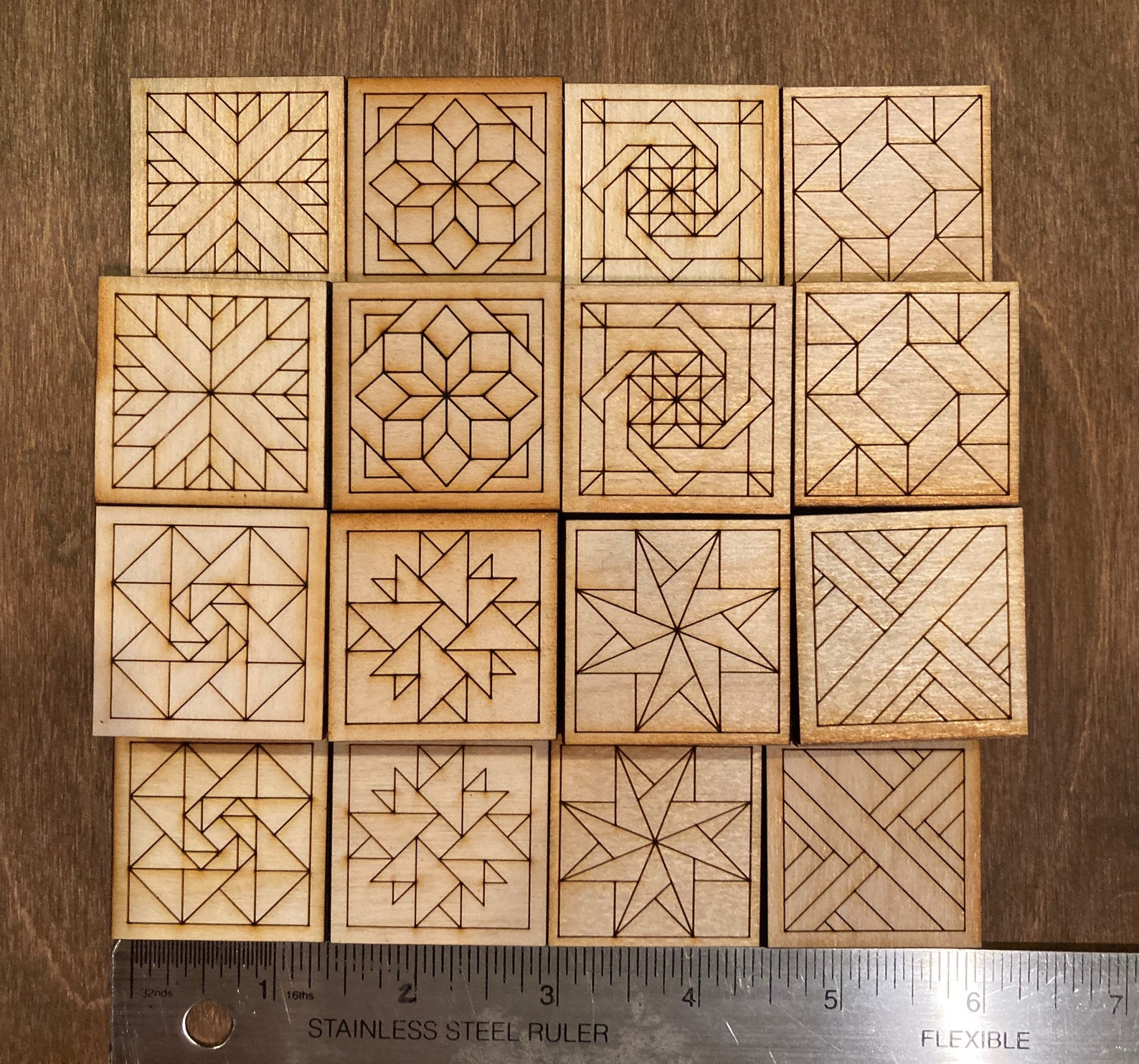 Laser Cut Barn Quilt Mosaics Supplies for DIY Crafts Laser - Etsy