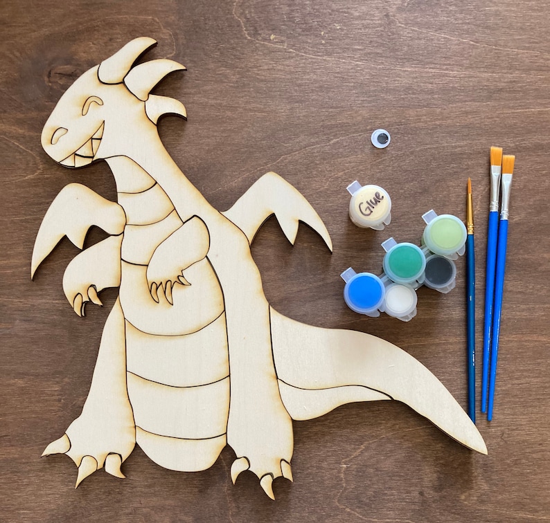 DIY Kit DIY Craft Kit Dragon Painting Kit Paint at Home | Etsy