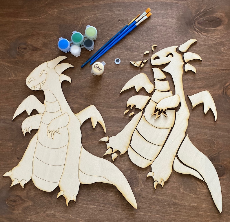 DIY Kit DIY Craft Kit Dragon Painting Kit Paint at Home | Etsy