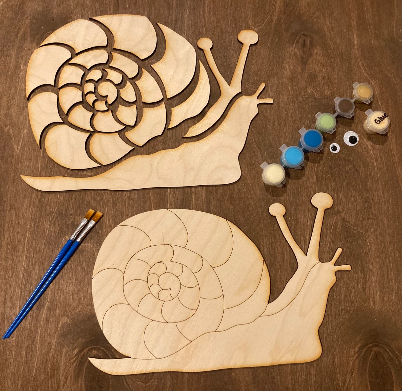 DIY Kit Craft Kit for Kids Snail Painting Kit Paint at Home - Etsy