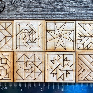 Laser Cut Barn Quilt Mosaics, Supplies for DIY Crafts, Laser Cut Shapes ...