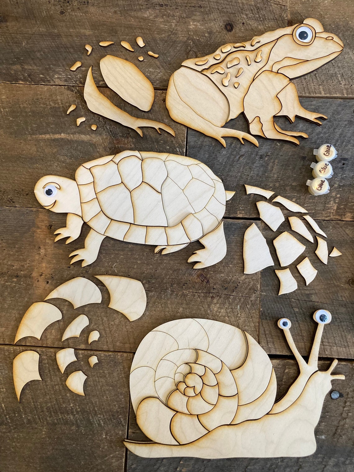 DIY Turtle Frog Snail Painting Craft Kit for Kids Paint Your - Etsy