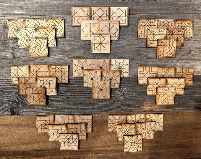 Laser Cut Barn Quilt Mosaics, Supplies for DIY Crafts, Laser Cut Shapes ...