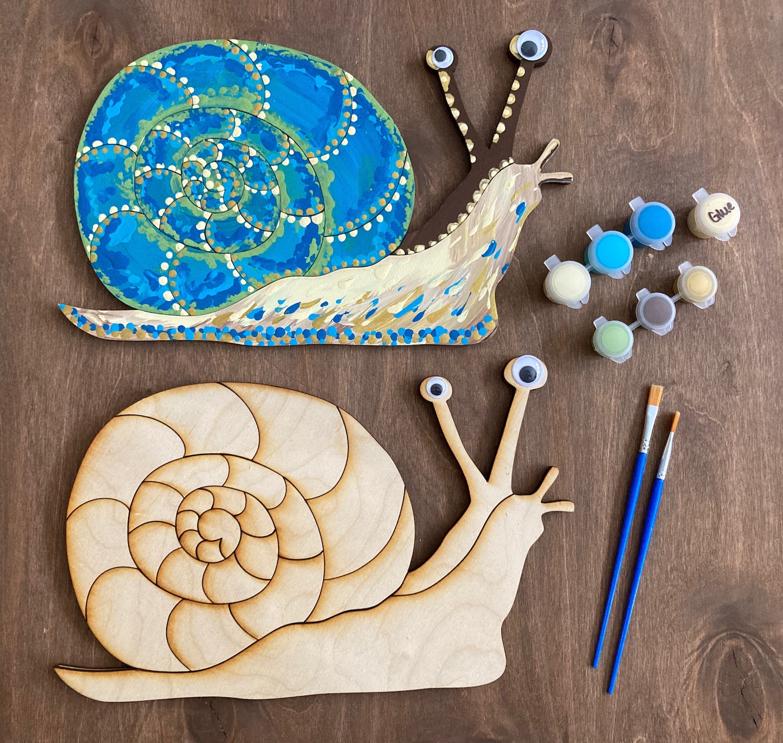 DIY Kit Craft Kit for Kids Snail Painting Kit Paint at Home - Etsy