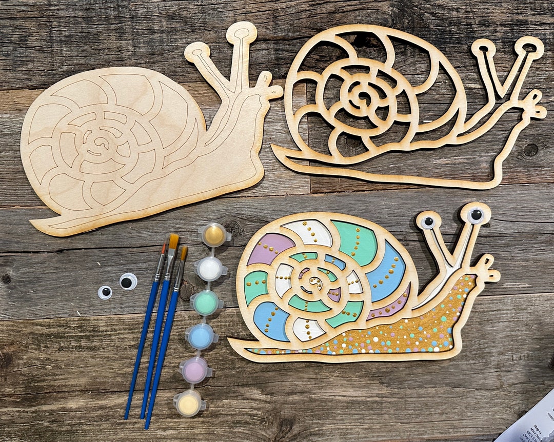 Kid's Stocking Stuffer Party Favor Snail Painting Kit, Small Kids ...