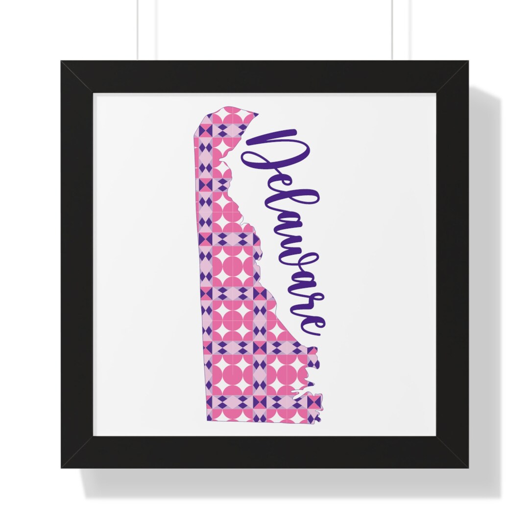 Framed Delaware Barn Quilt Pattern Print Poster, Delaware Barn Quilt, Framed Barn Quilt Print ...