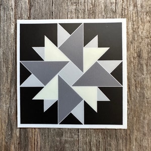 Barn Quilt Pattern Vinyl Sticker, Gift for Her Him and Quilters, Barn ...