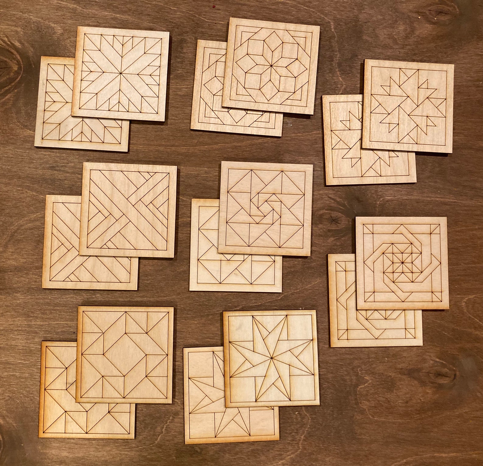 Laser Cut Barn Quilt Mosaics Supplies for DIY Crafts Laser - Etsy