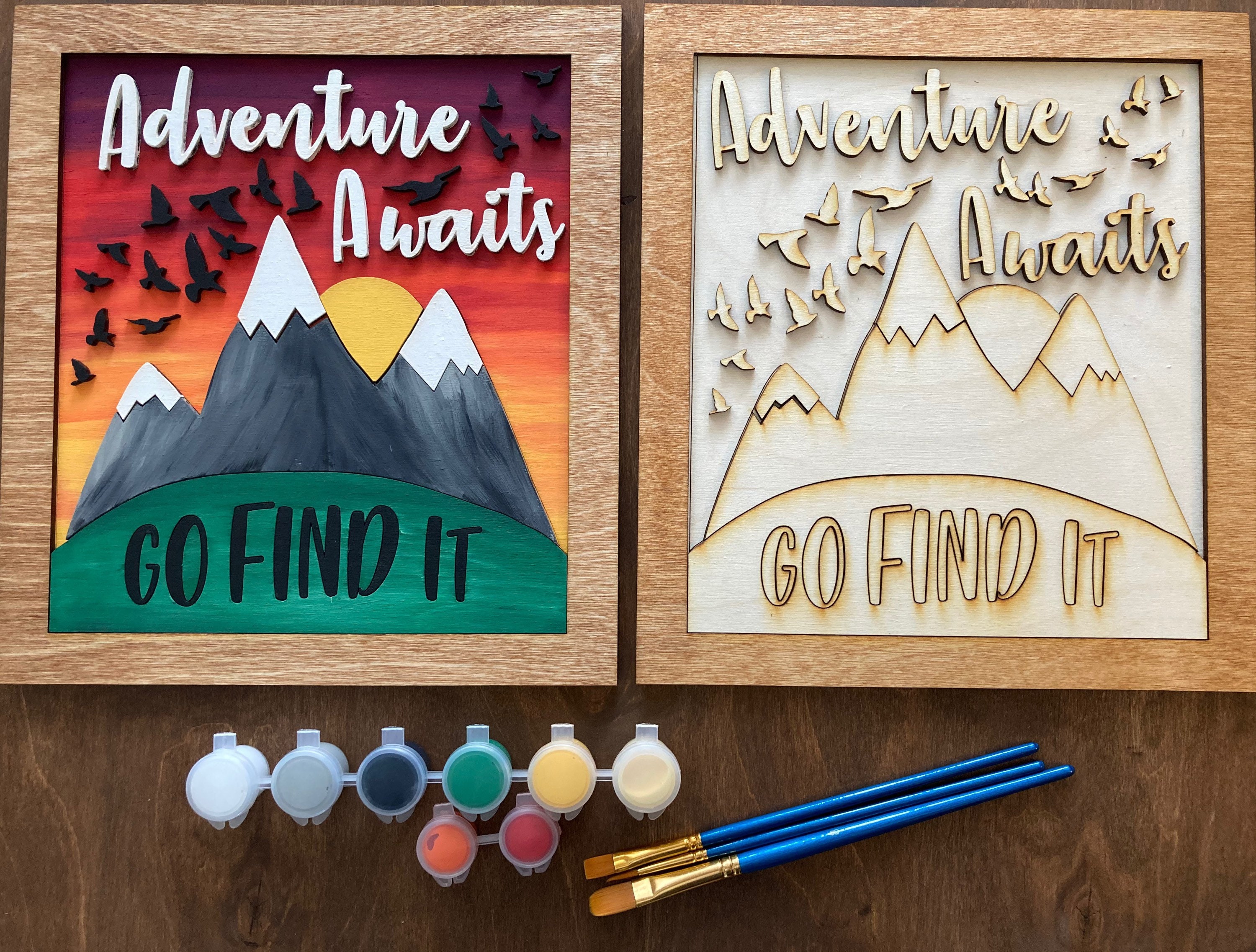 DIY Painting Kit, Adventure Awaits Painting DIY, Paint at Home Kit ...