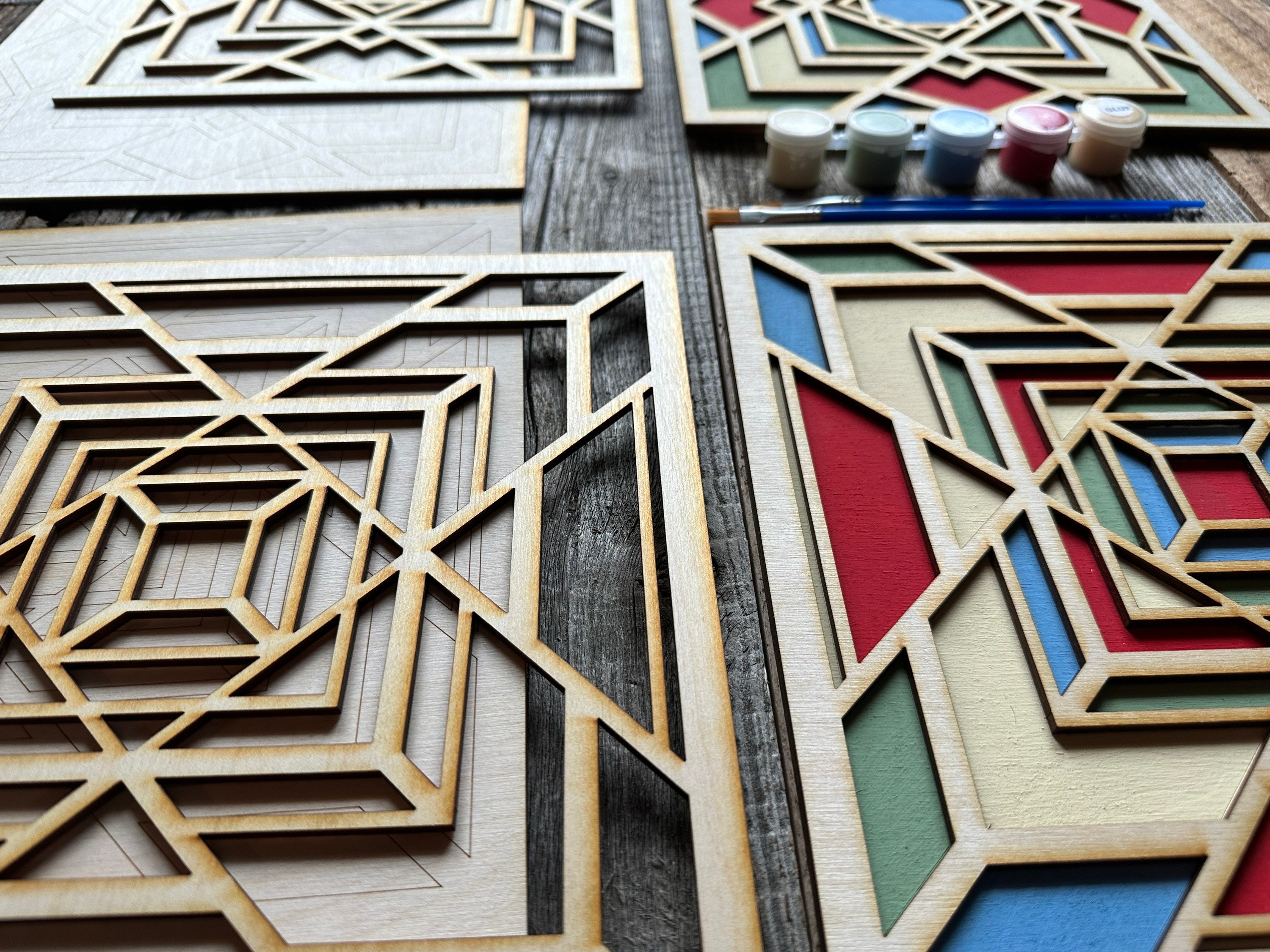 DIY Mosaic Pattern Decor Painting Kit Easy to Paint DIY Craft - Etsy