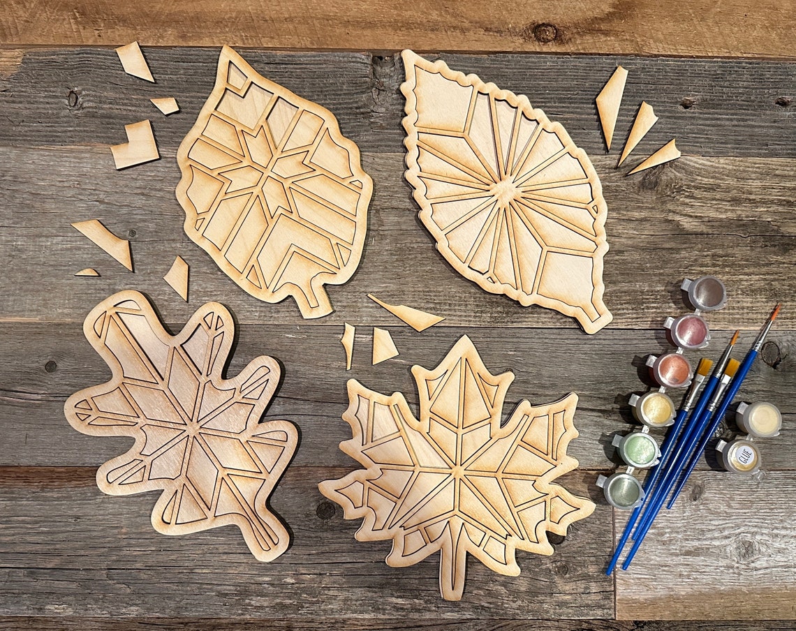 DIY Painting Mosaic Autumn Leaves Fall Craft Kit, Crafts for Kids ...