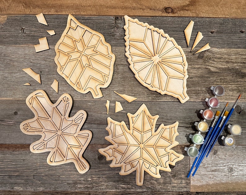 DIY Painting Mosaic Autumn Leaves Fall Craft Kit, Crafts for Kids ...
