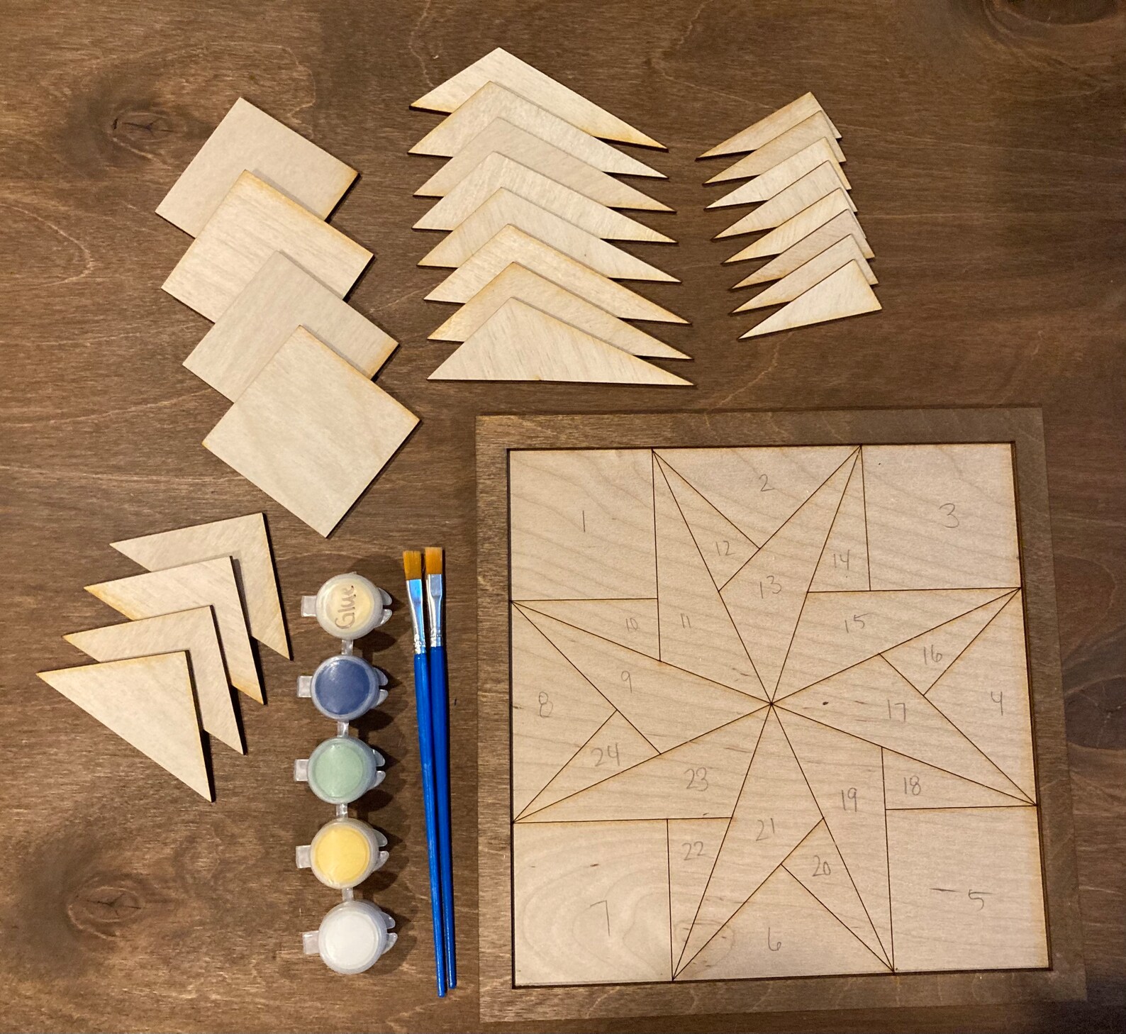 DIY Barn Quilt Painting Kit, DIY Mosaic Craft, Barn Quilt Kit, Paint at ...