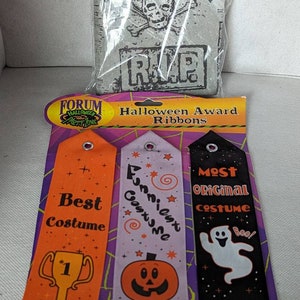 Halloween Costume Award Ribbons & Tombstone Party Napkins - Etsy
