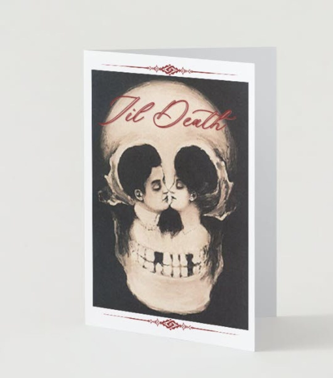 Printable VD Card - Til Death Victorian Lovers Skull Illusion ...