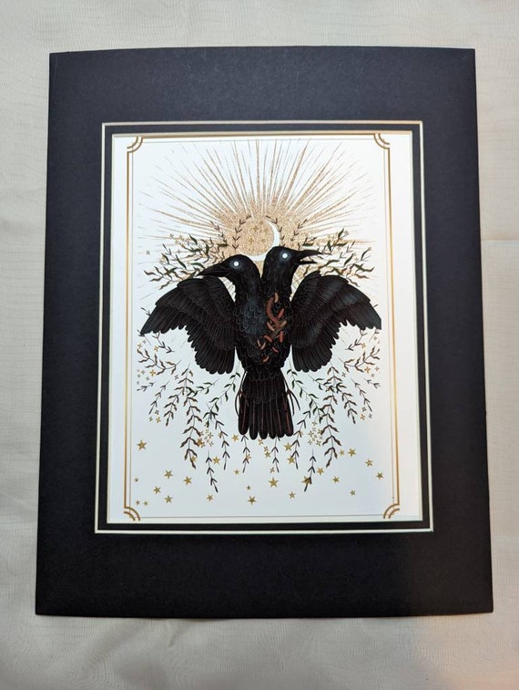Witchy Raven Print 8x10 Two Headed Raven Gothic Gallery Wall - Etsy