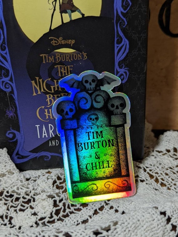 3 Vinyl Sticker Tim Burton & Chill Headstone - Etsy