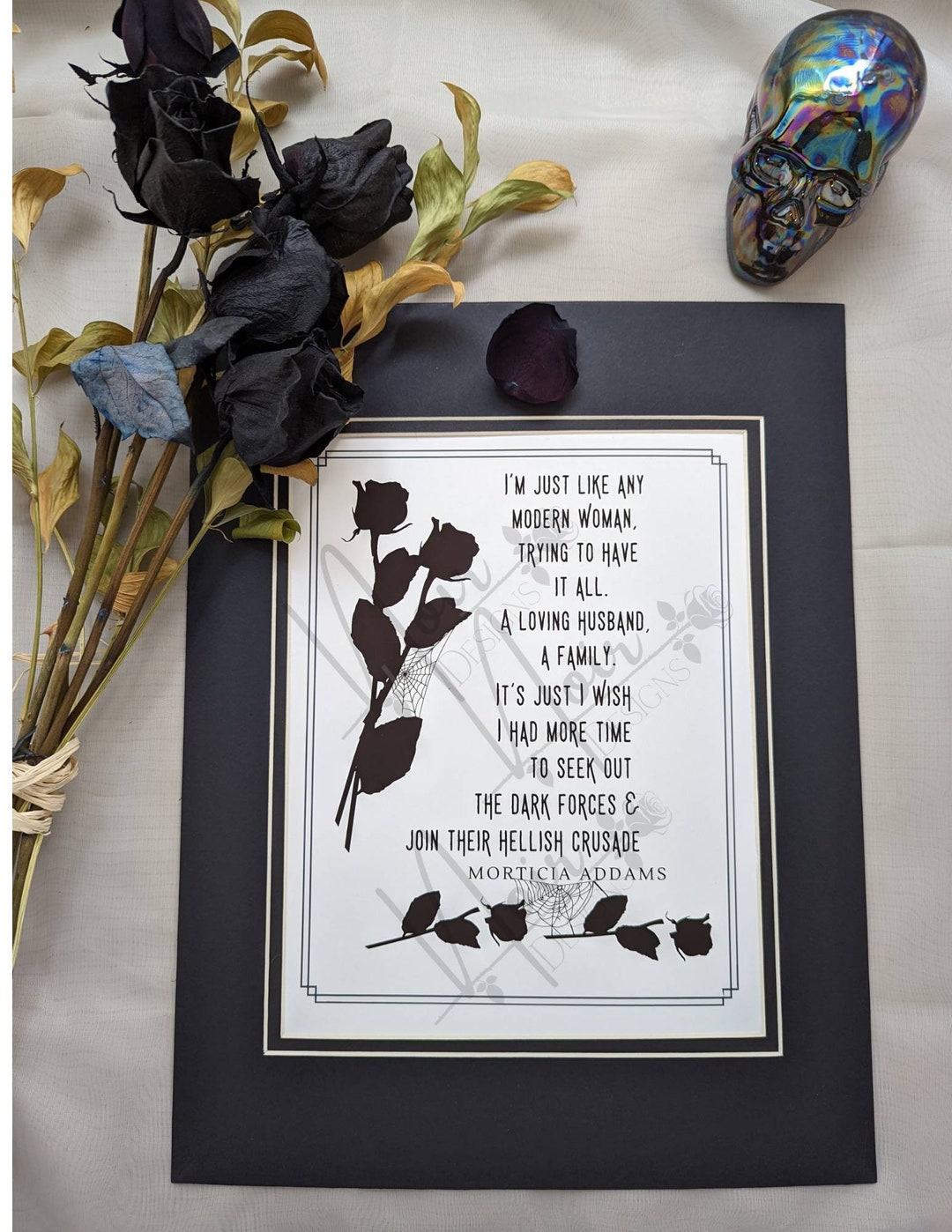 Goth Mom Art Mortica Modern Woman Quote Print | Gothic Home Decor ...