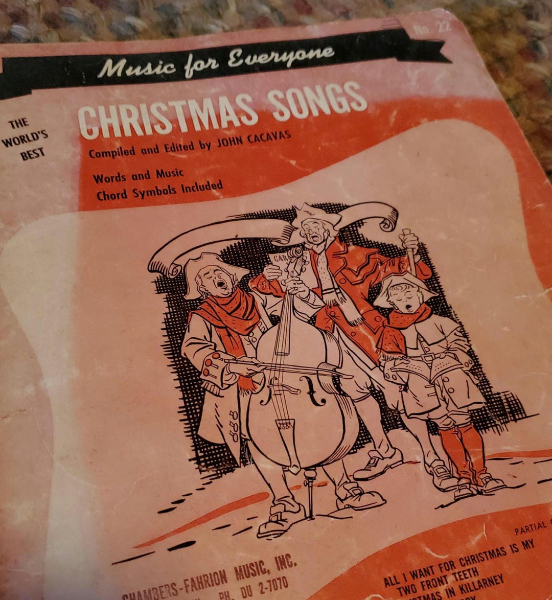 Vintage 1950s Christmas Music Songbook Paperback 144 Pages Unique ...