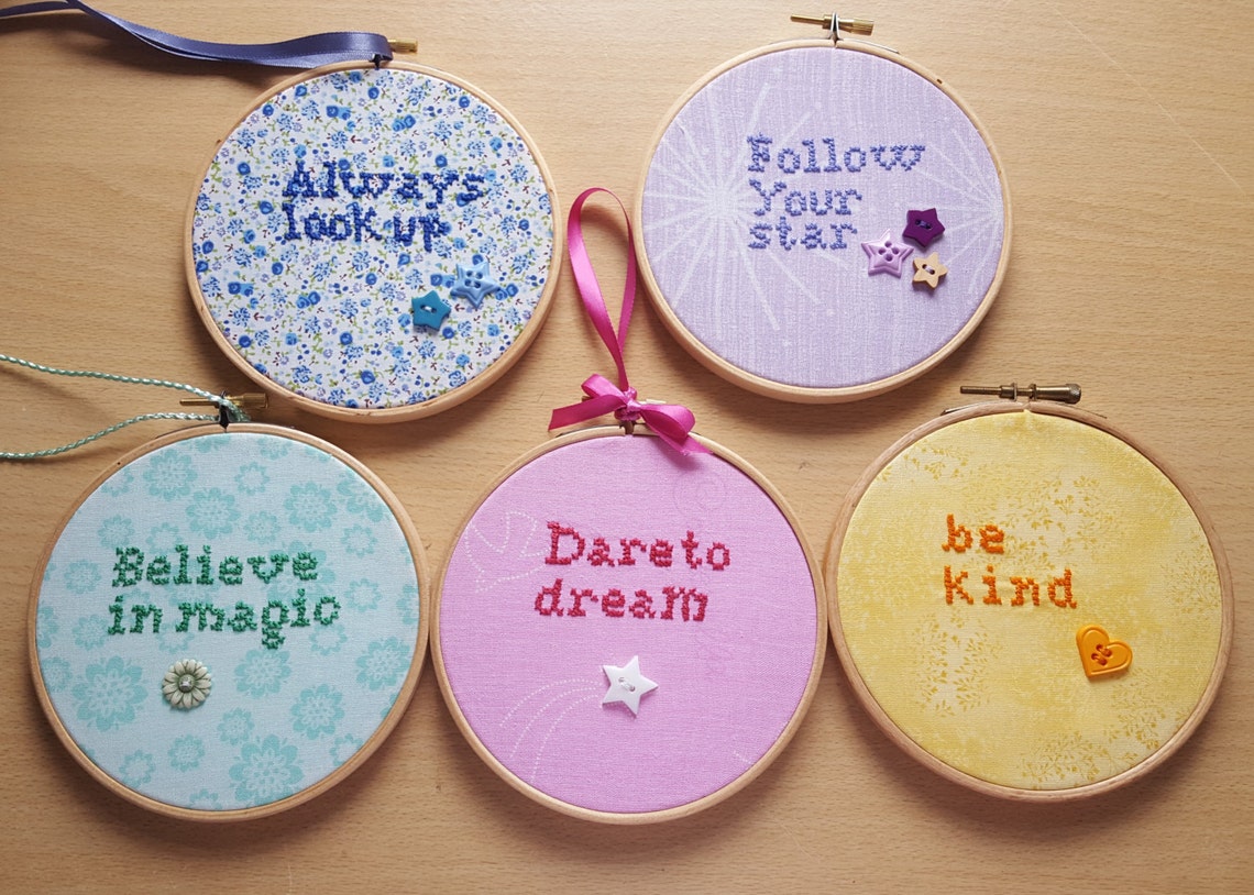 Dream Big Hoop Art. Embroidery. 5 Inch Hoop Art. Cross Stitch - Etsy