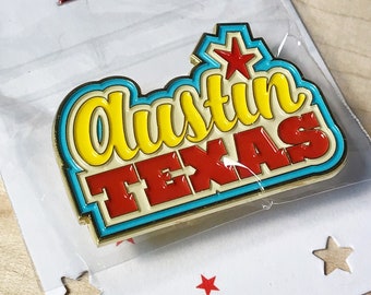 Austin Texas Enamel Pin Gift for Her Gift for Friend Texas Hard Enamel ...
