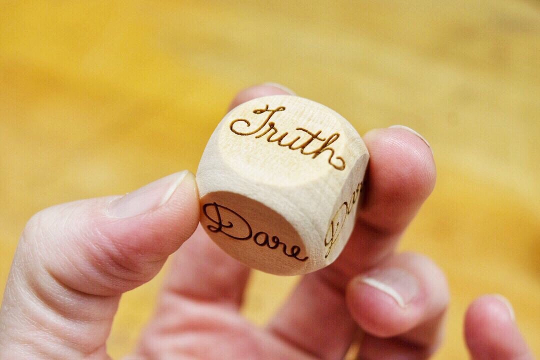 The Game of Truth or Dare Wood Dice - Etsy