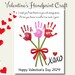 Kids Valentine's Day Handprint Craft Printable Bouquet Parent Gift ...