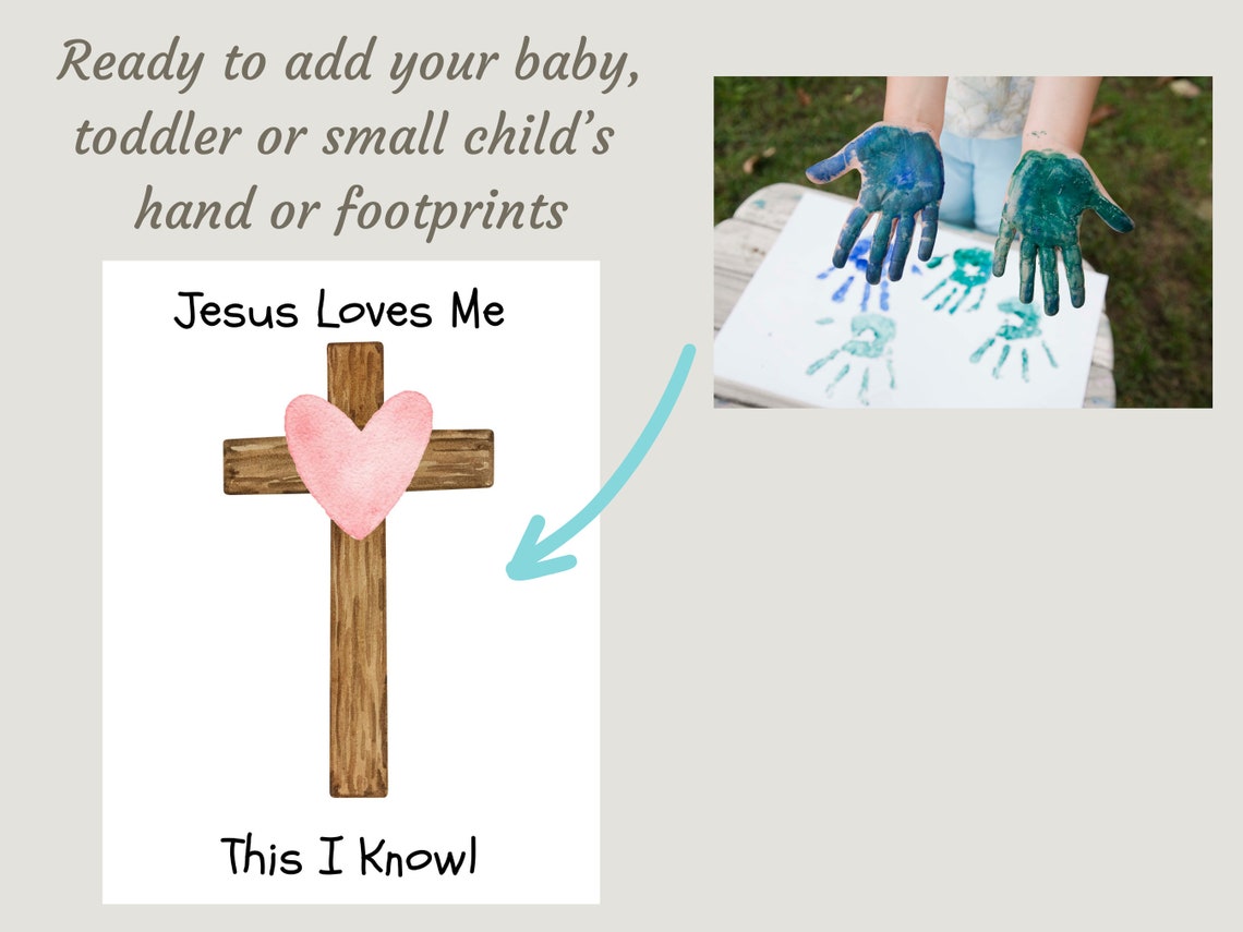 Jesus Loves Me Kids Handprint Activity PDF - Etsy