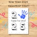 New Years Handprint Craft 2025 Kids Preschool or Daycare Activity ...