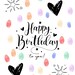 Happy Birthday Group Fingerprint Card | Gift for Student Teacher or ...