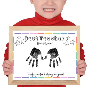 Teacher Appreciation Printable Handprint Craft Activity, End of Year ...