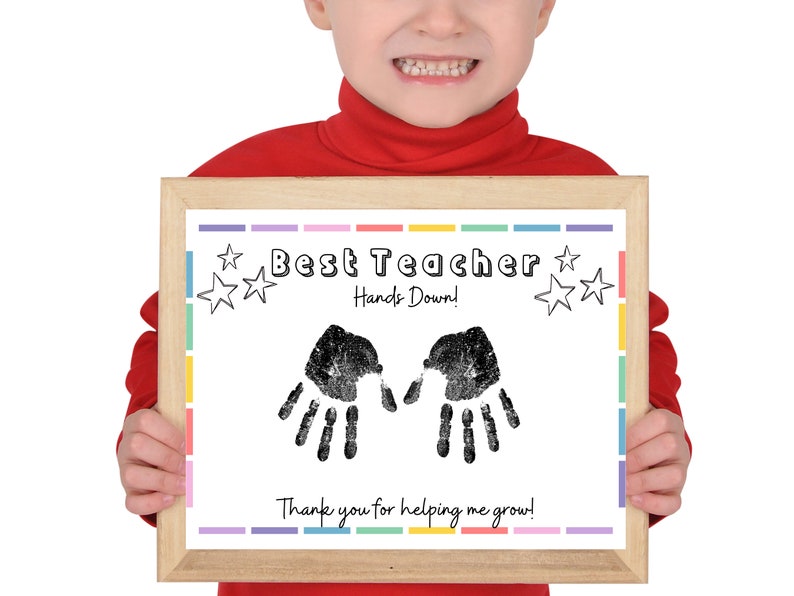Teacher Appreciation Printable Handprint Craft Activity, End of Year ...