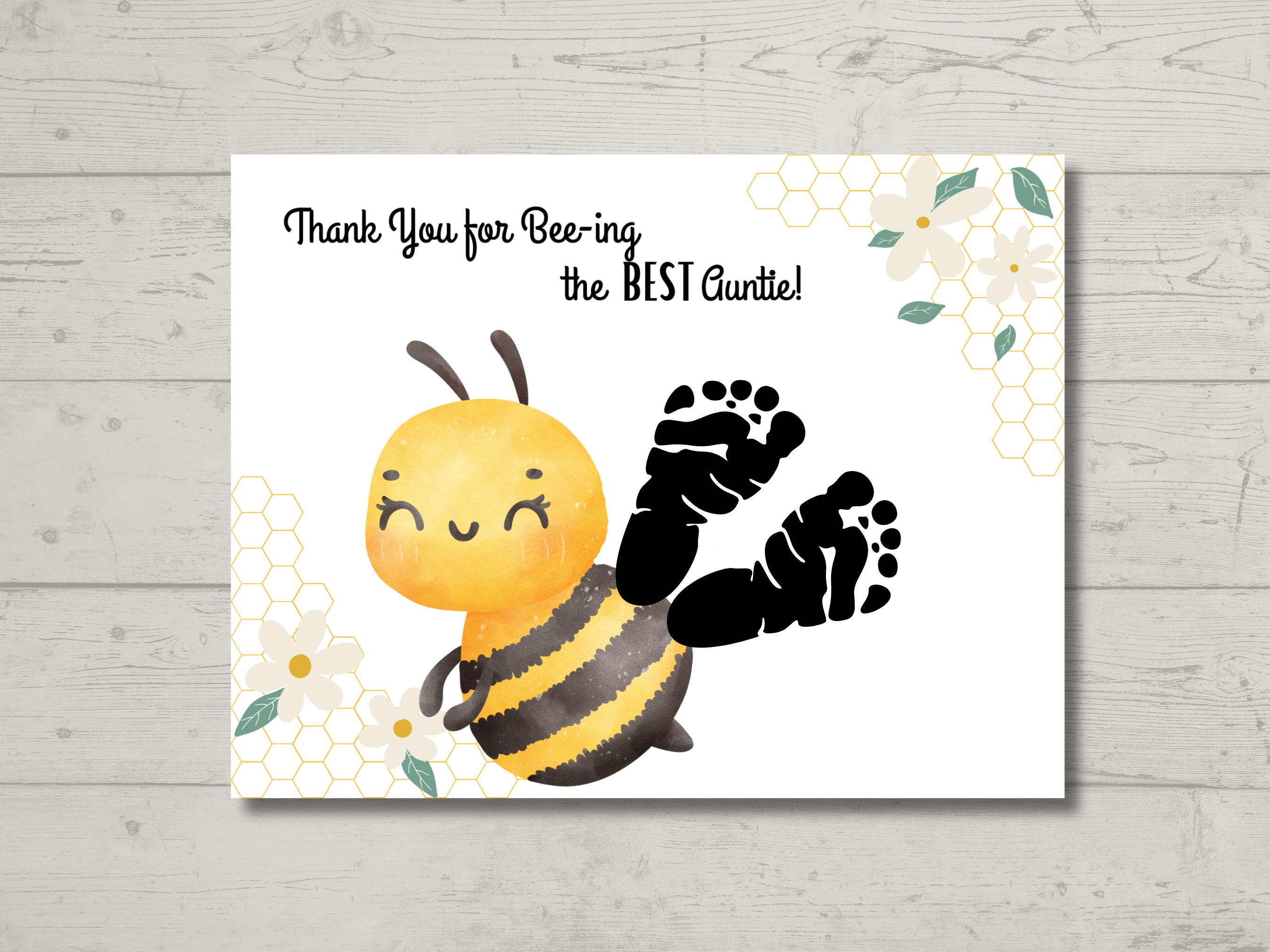 Kids Best Auntie DIY Handprint Craft Card Printable Gift for Aunt ...
