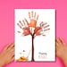 Kids Fall Tree Leaves Handprint Craft Printable, Daycare or Preschool ...