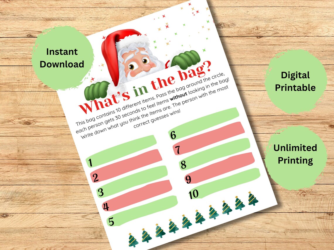 Christmas Ice Breaker Group Game: Holiday Party Printable (digital ...
