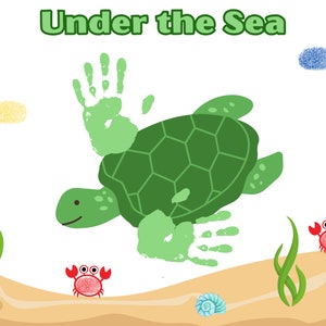 Kids Craft Under the Sea Fingerprint Activity Printable for Preschool ...