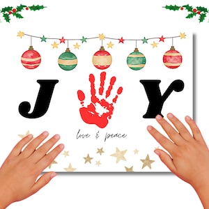 Kids JOY Handprint Christmas Craft Activity for Kids, Fun Holiday Art ...