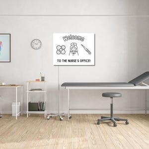 Nurse's Office Welcome Sign: Kid-friendly Wall Decor (PDF Printable) - Etsy