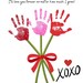 Kids Valentine's Day Handprint Craft Printable Bouquet Parent Gift ...