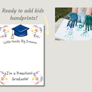Preschool Graduation Handprint Craft for Class or Daycare, DIY School ...