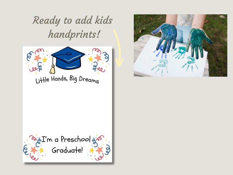 Preschool Graduation Handprint Craft Teacher Resource or Homeschool ...